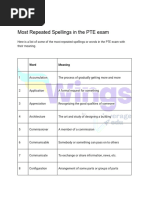 PTE Vocabulary List PDF | PDF | Adjective | Verb