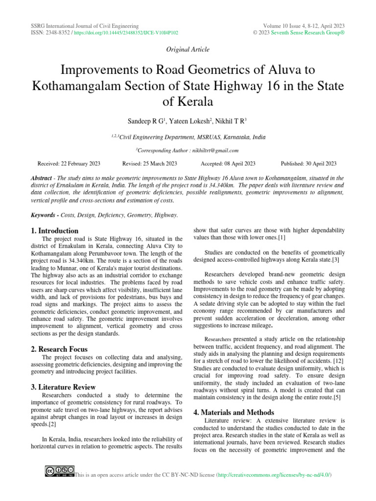 Ijce V10i4p102 | Download Free PDF | Road | Road Traffic Safety