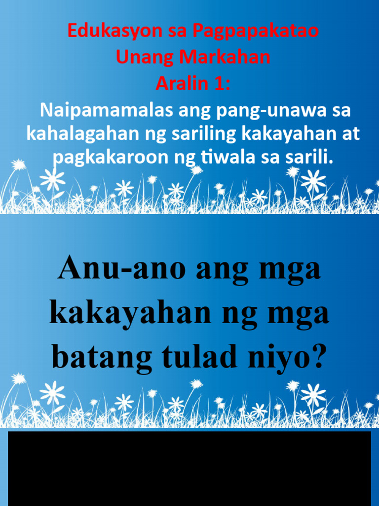 ESP Q1 Wk1 Day1 | PDF