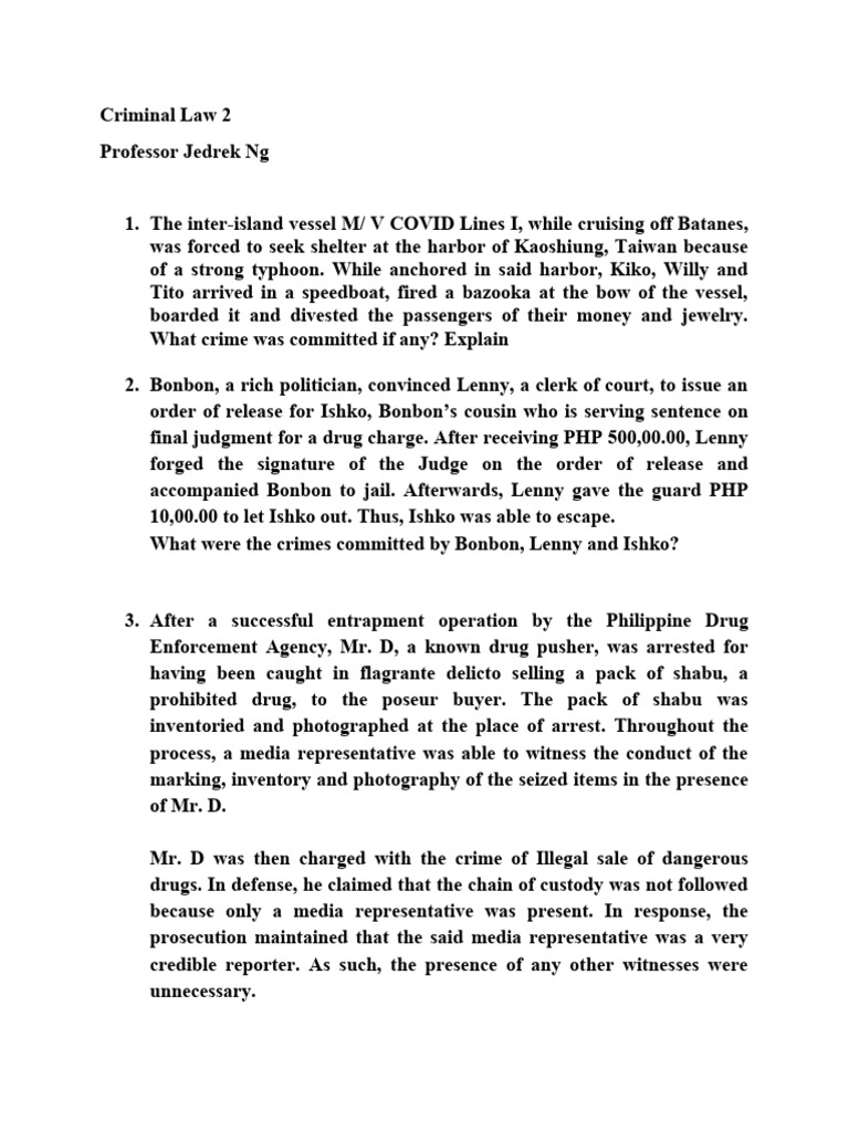 Criminal Law Cases and Analysis | PDF | Misconduct | Public Law