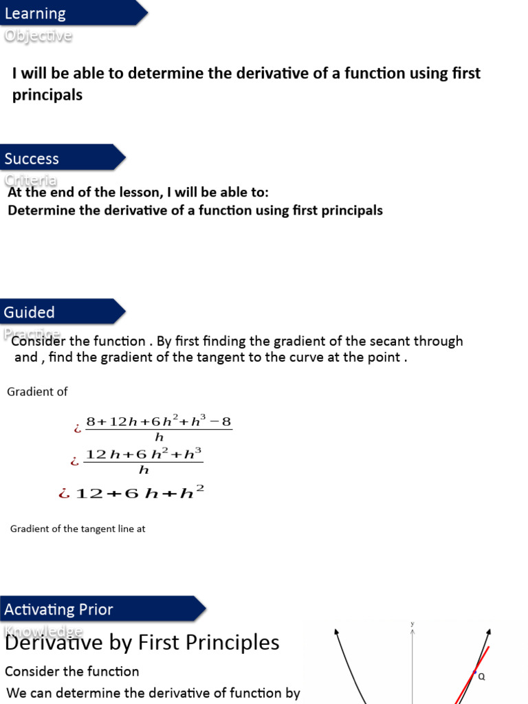 6 Ex 4A - The Derivative Review | PDF | Derivative | Gradient