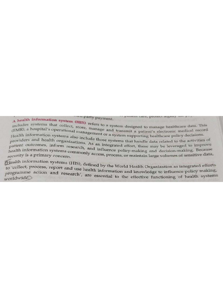 What Is Hospital Information System Discuss The Types Of His What Are
