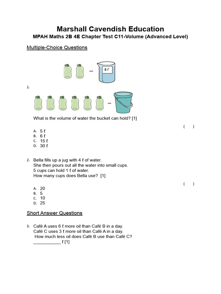 26 MPAH Maths 2B 4E Chapter Test C11 (Advanced) | PDF