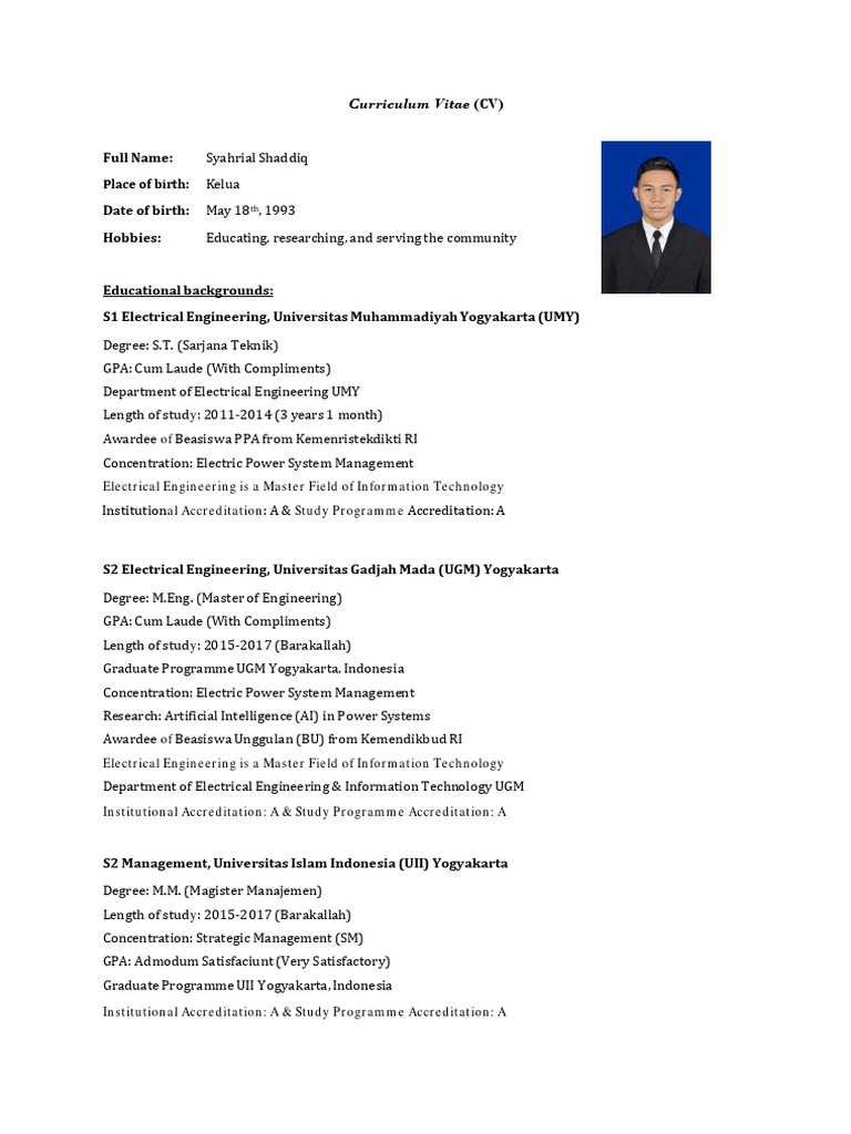 CV Dr. Syahrial Shaddiq (Bismillah) - 2023 (ASN) | PDF | Human Resource ...