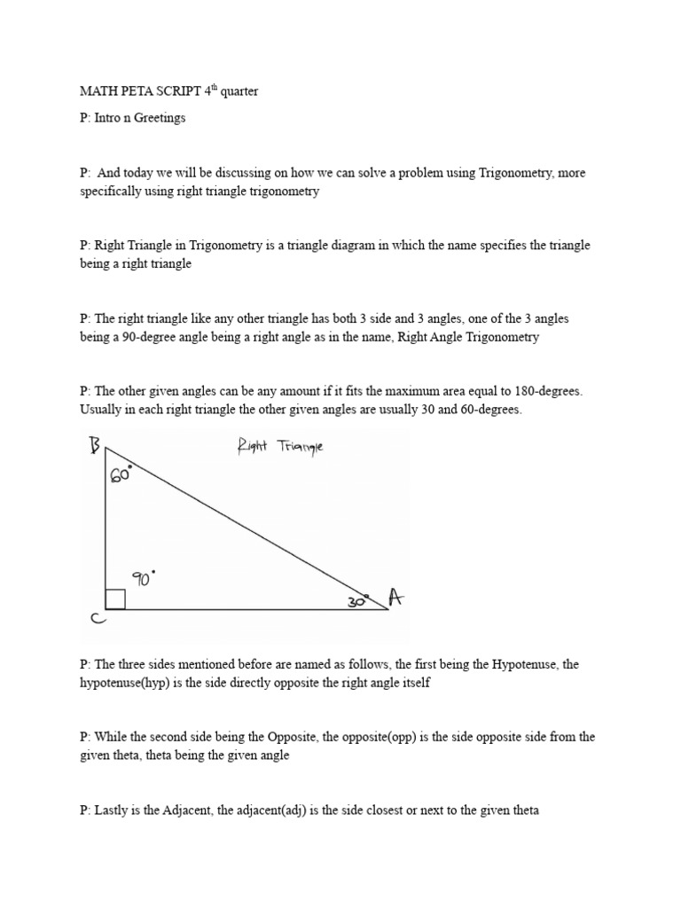 Math peta (script) | PDF | Trigonometric Functions | Trigonometry