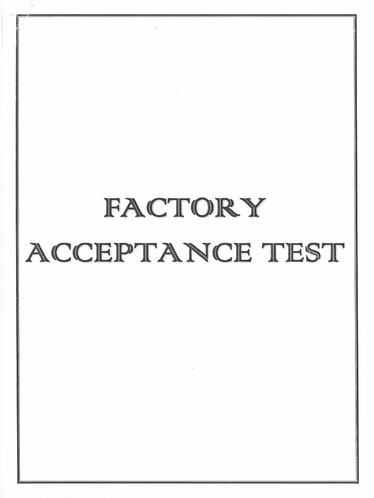 Pharma Equipment FAT Protocol | PDF | Technology & Engineering