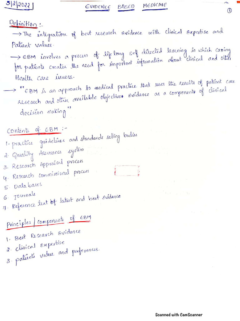 Ebm Notes Pdf