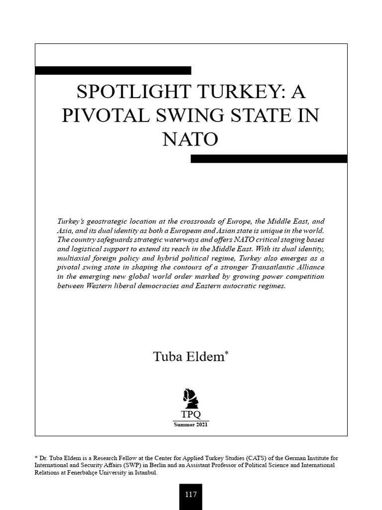 Spotlight Turkey - A Pivotal Swing State in Nato | PDF | Turkey | Recep ...