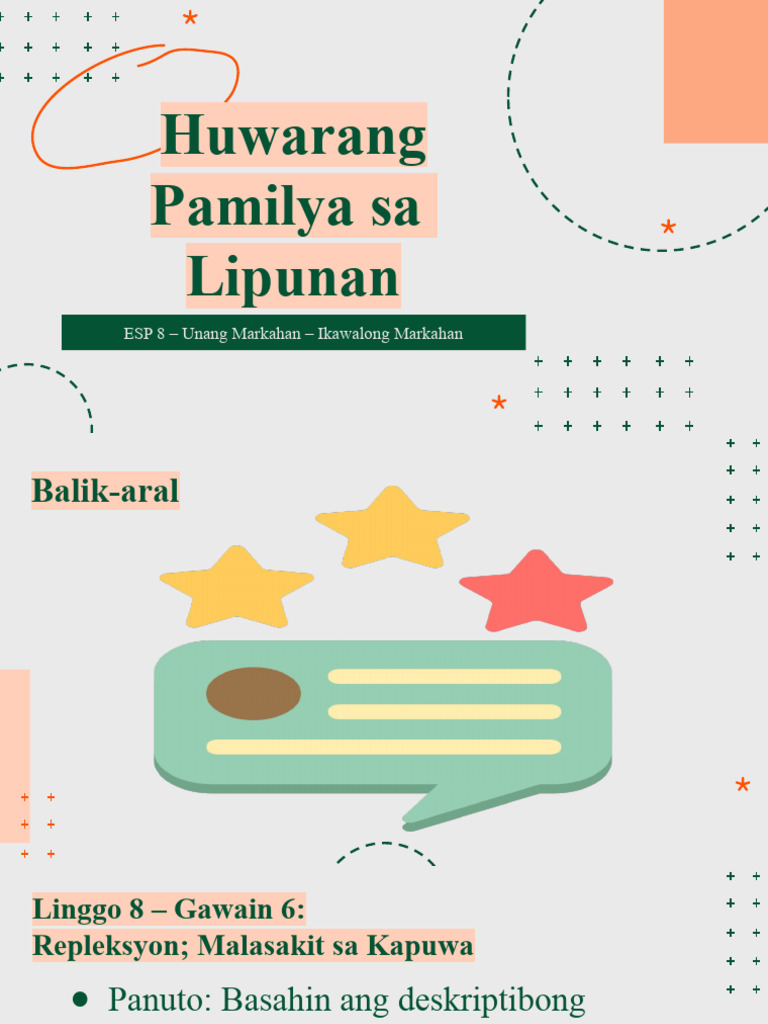 Huwarang Pamilya Sa Lipunan | PDF