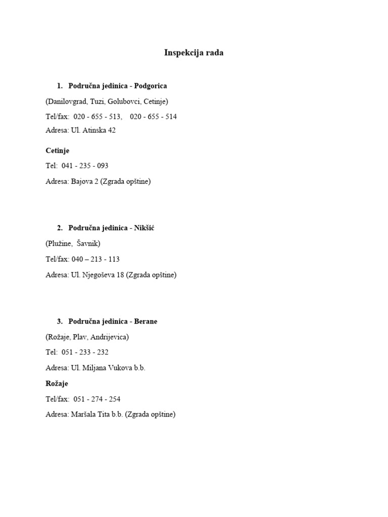 Inspekcija Rada | PDF