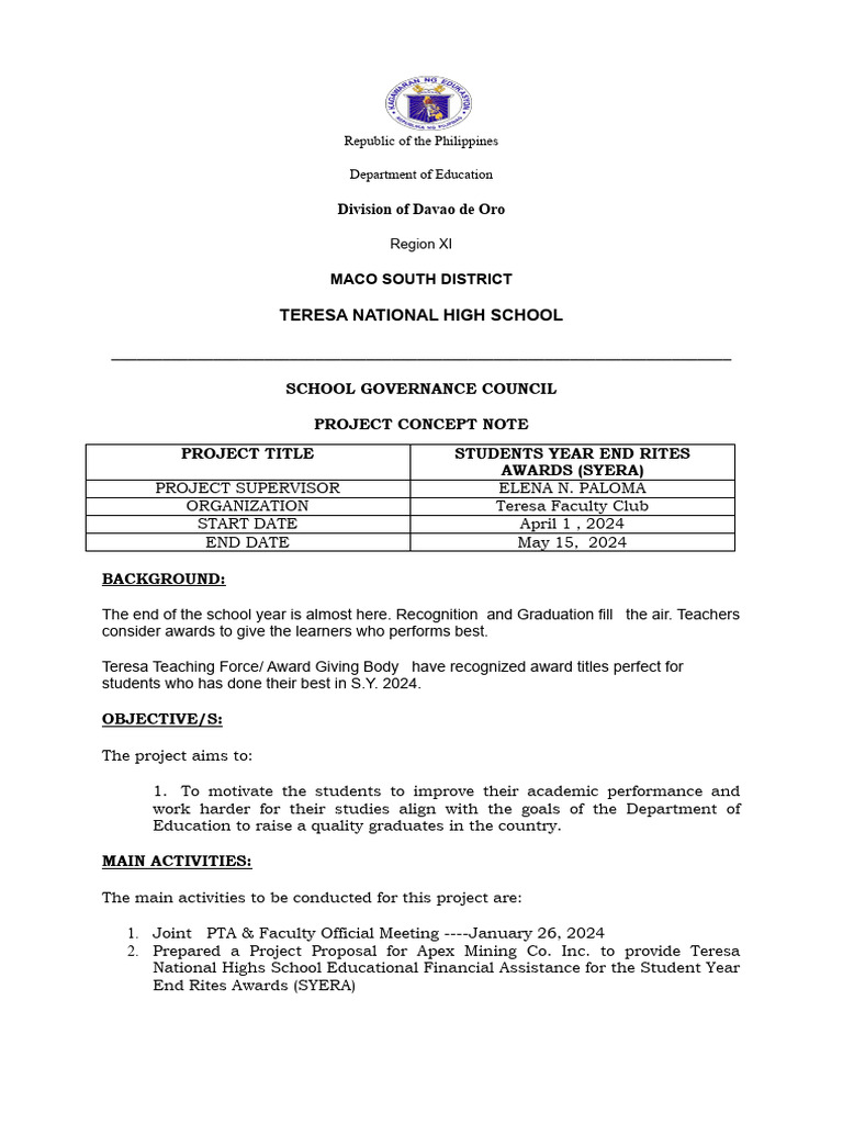 Amci Project Proposal S.Y. 2023-2024 | PDF