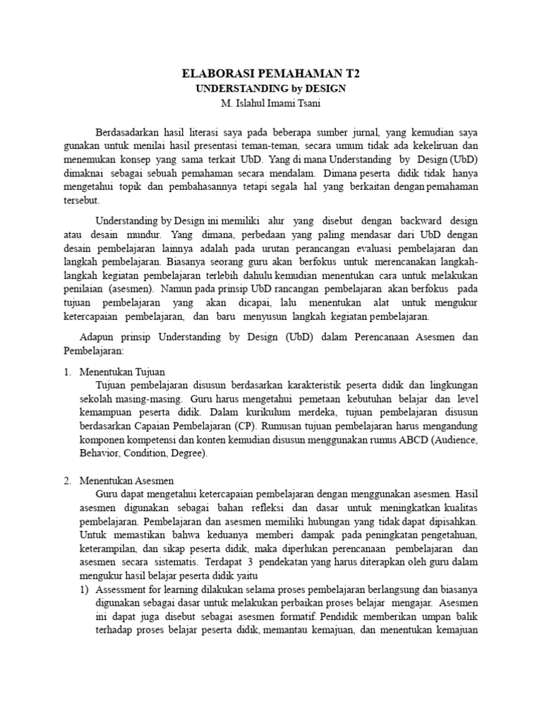 Elaborasi Pemahaman T2 | PDF | Karier & Perkembangan