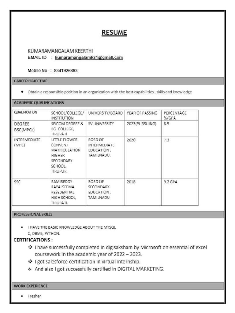 KEERTHIRESUME.2 11zon | PDF