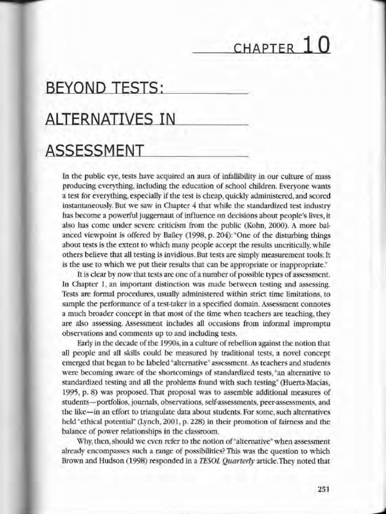 Session 4 - Alternative Assessment | PDF
