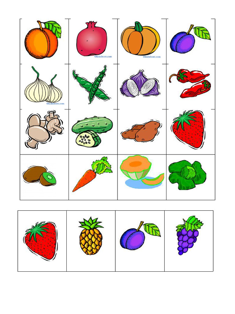 Fruit and Vegetables Bingo | PDF
