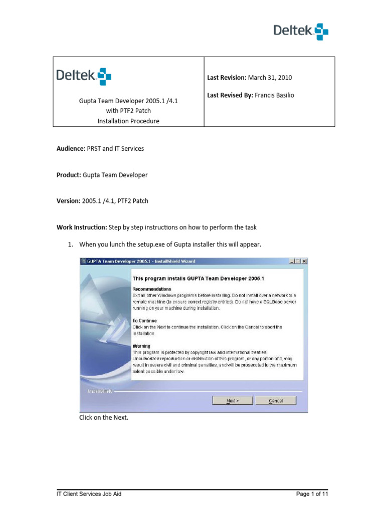JOB AID - Gupta Team Developer 2005 - 1 | PDF | Microsoft Outlook ...