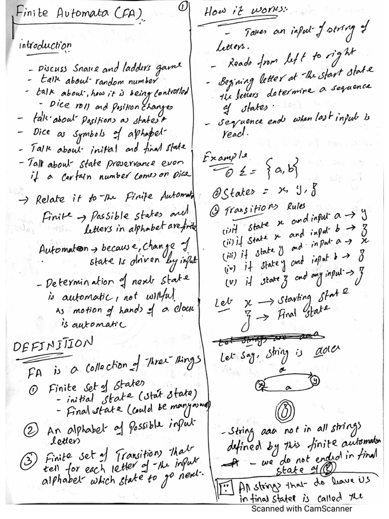 Finite Automata | PDF