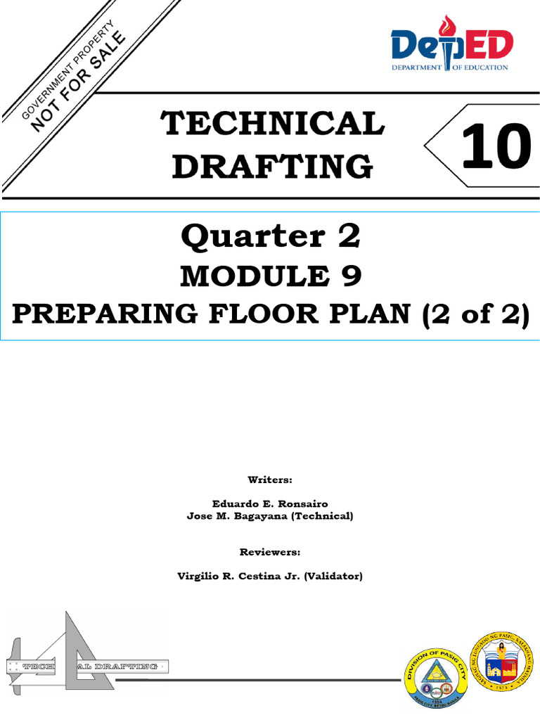 TLE TECHDRAFT10 Q2 M9 Floor Plan 2 | PDF | Wall | Door