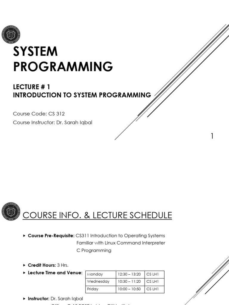 CS312 Lec 1 | PDF | Kernel (Operating System) | Operating System