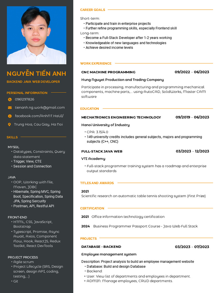 NguyenTienAnh InternJavaWeb | PDF | Databases | My Sql