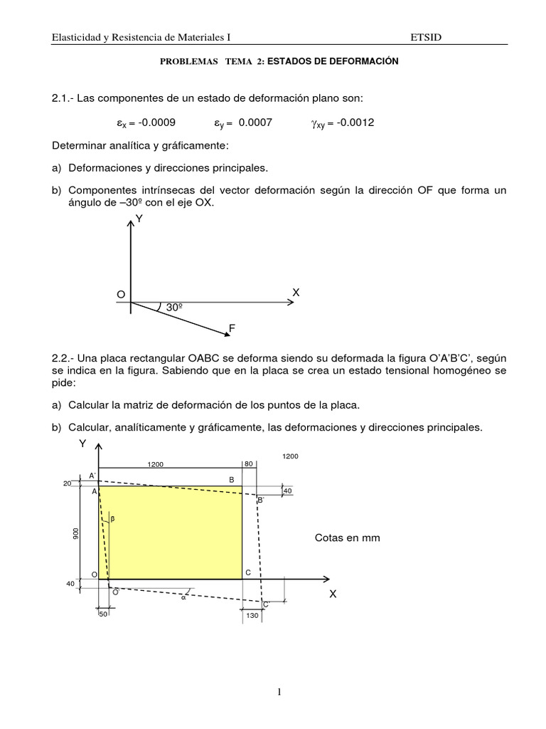 Tema-2-Ejercicios Practicas | PDF | Elasticidad (Física) | Deformación (ingeniería)