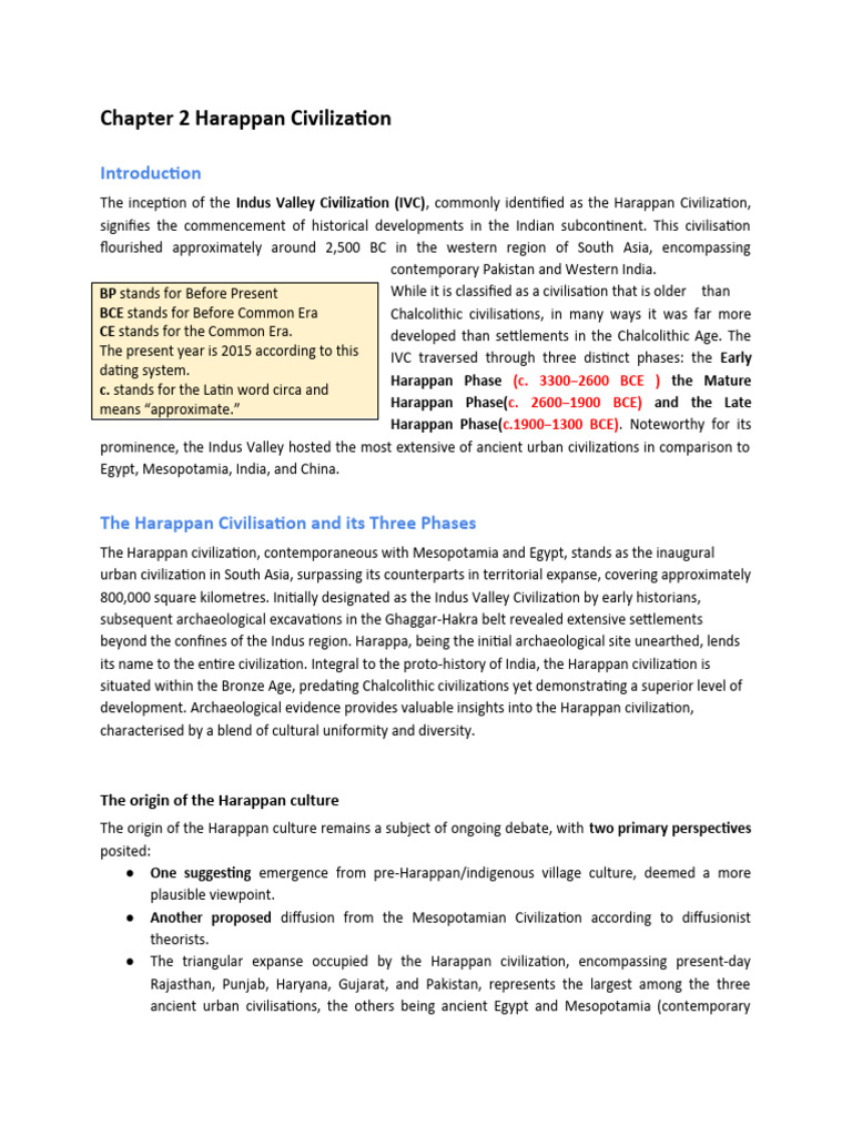 Chapter 2 Harappan Civilization () (1) | PDF