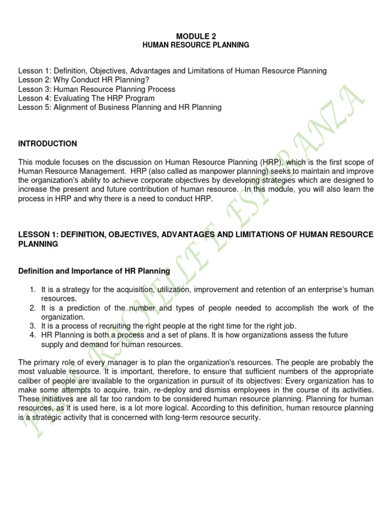 Module 2 HRM | Download Free PDF | Human Resources | Human Resource Management