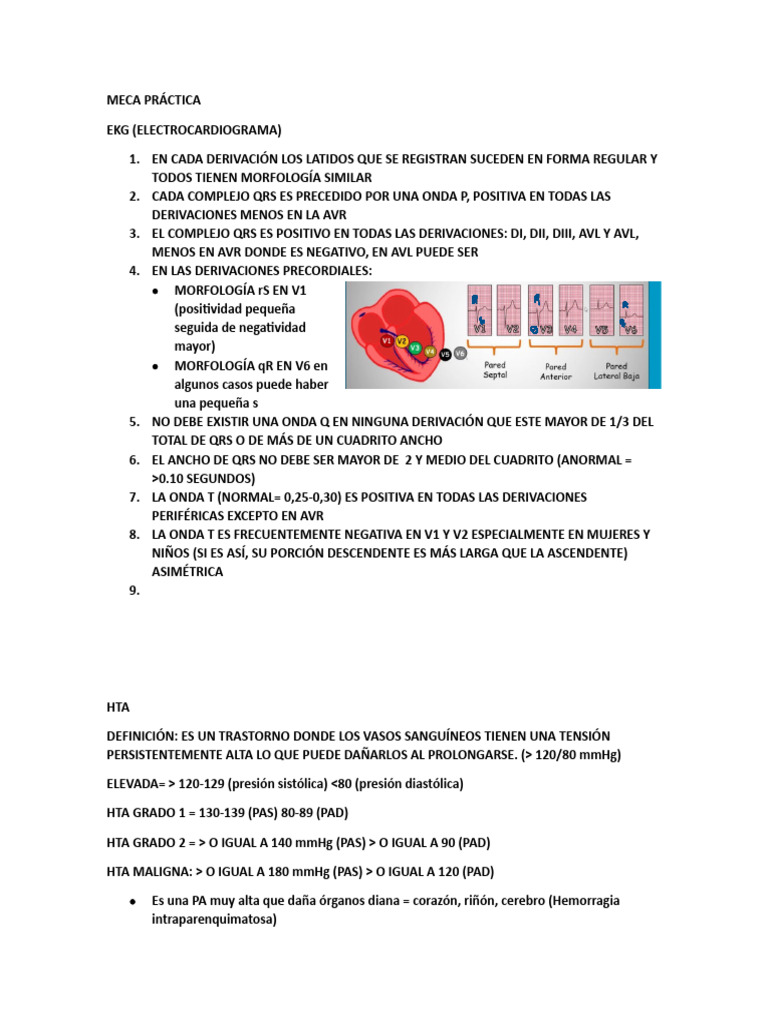 Meca Práctica Corazon | PDF | Hipertensión | Electrocardiografia