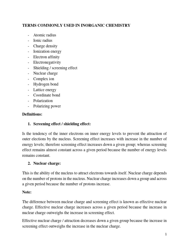 S5 Inorganic Chemistry Notes | PDF | Ion | Chemical Bond