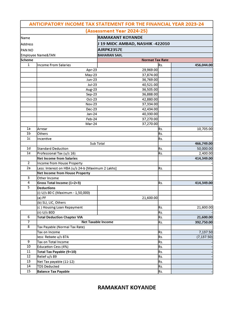 Form-16-1-1 | PDF | Taxes | Income