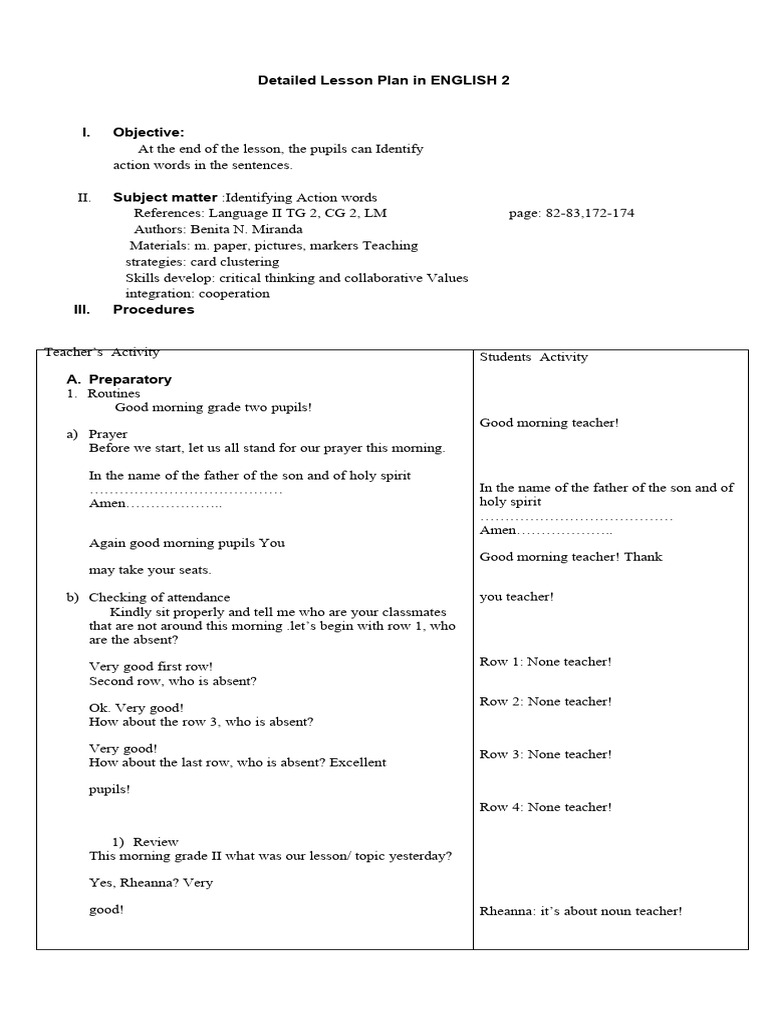 4ax27s Detailed Sample Lesson Plan - Compress | PDF | Teachers | Lesson Plan