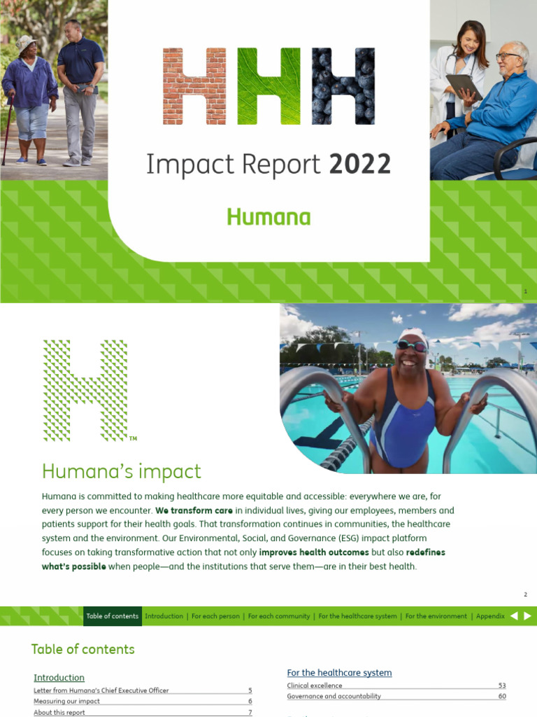 Humana - Impact Report 2022 | PDF | Medicare (United States) | Pharmacy