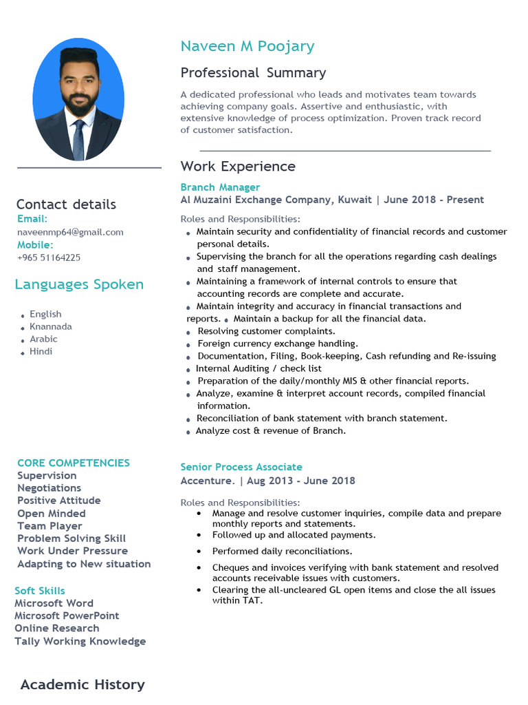 Mithun Babu Resume | PDF | Cheque | Financial Services