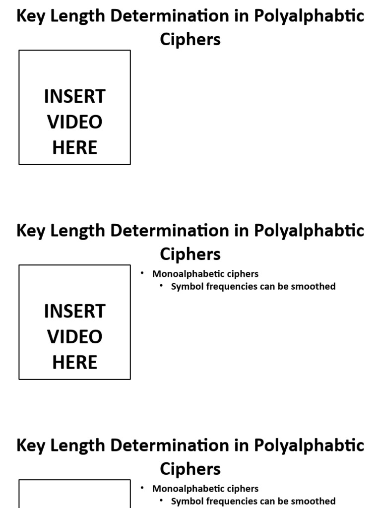 Key Length Determination in Polyalphabetic Ciphers | PDF | Secure Communication | Espionage ...
