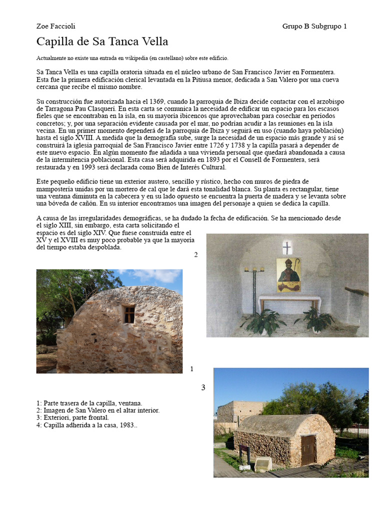 sa tanca vella | PDF | Capilla