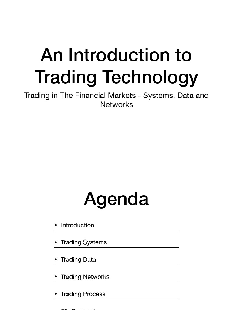 Introduction To Trading Technology - Qredo | PDF | Algorithmic Trading ...