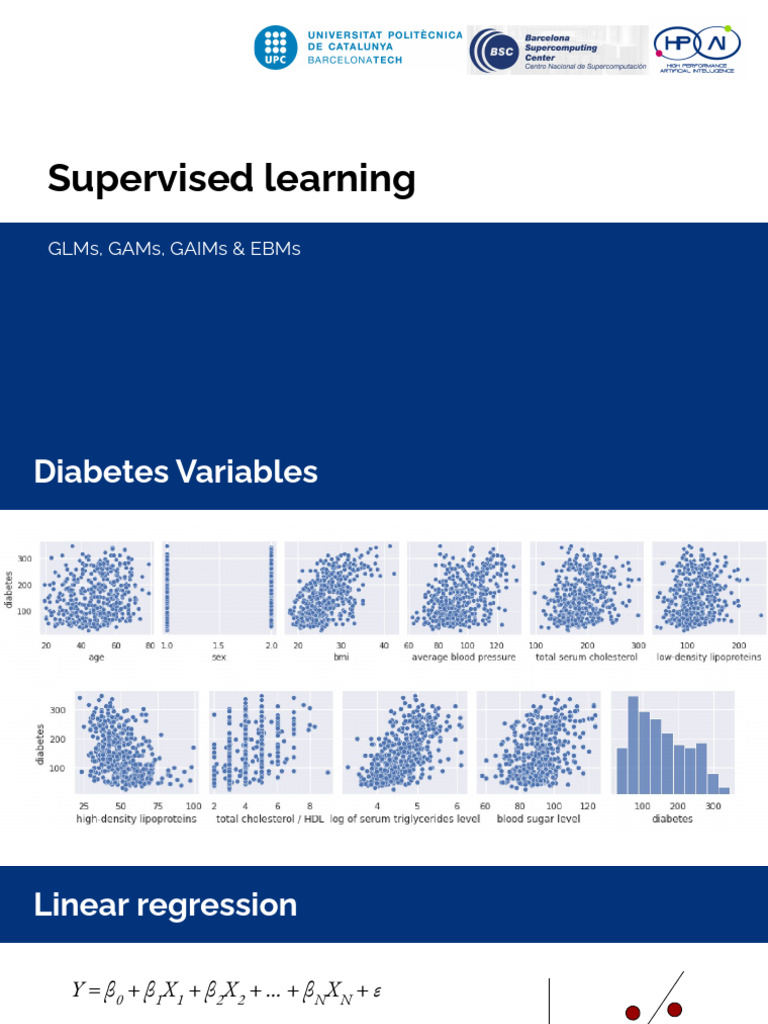 Supervised - GLMs GAMs GAIMs EBMs (1h) - 2 | PDF | Linear Regression ...