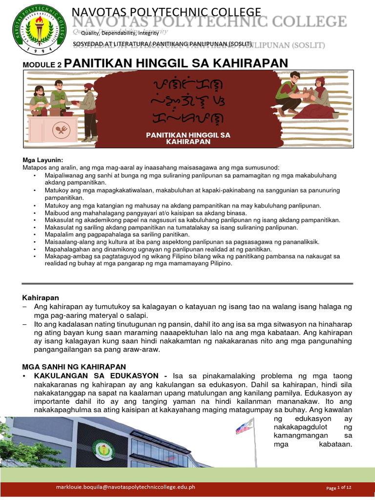 Soslit Module 2 | PDF