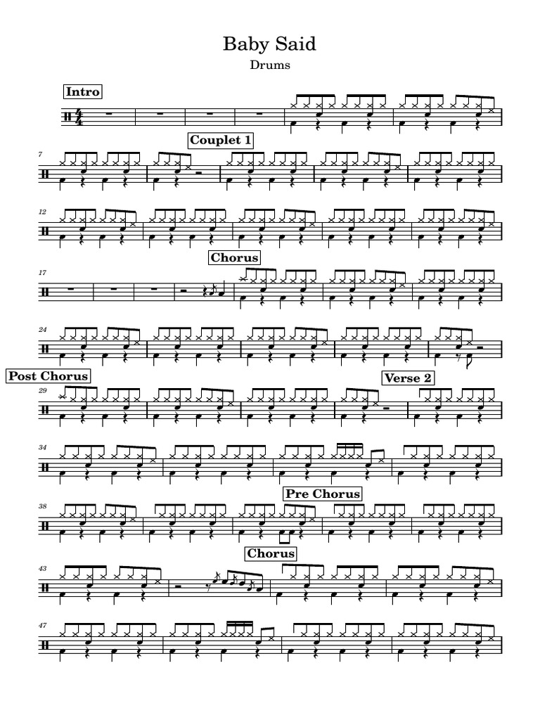 Baby Said | PDF | Song Forms | Sound Recording