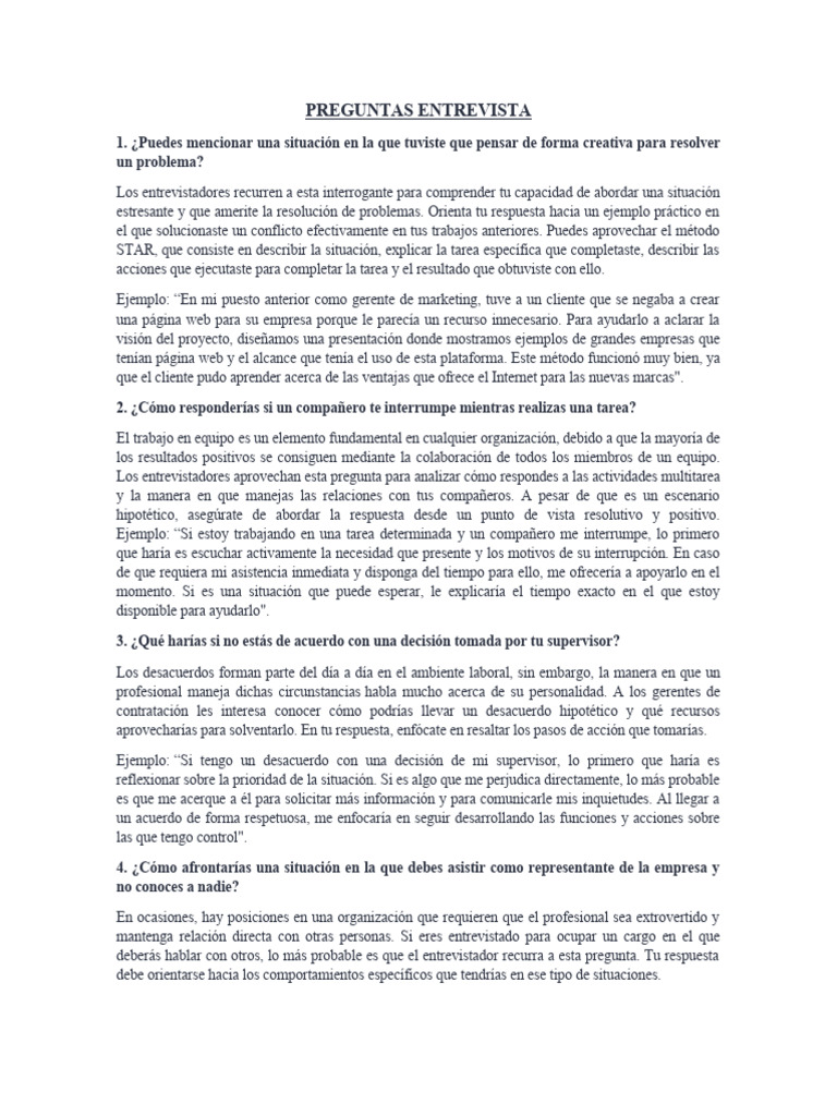 Fortalezas y debilidades en entrevistas | PDF | Business | Entrevista ...