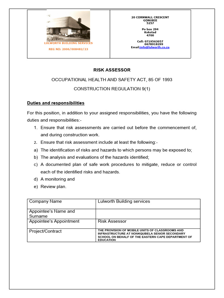 SHE App 9 - Risk Assessor | PDF | Risk | Risk Assessment