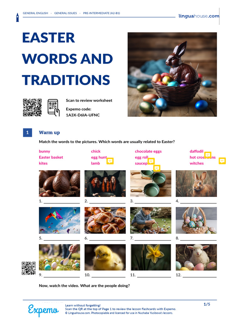 easter-words-and-traditions-british-english-teacher ср | PDF | Easter
