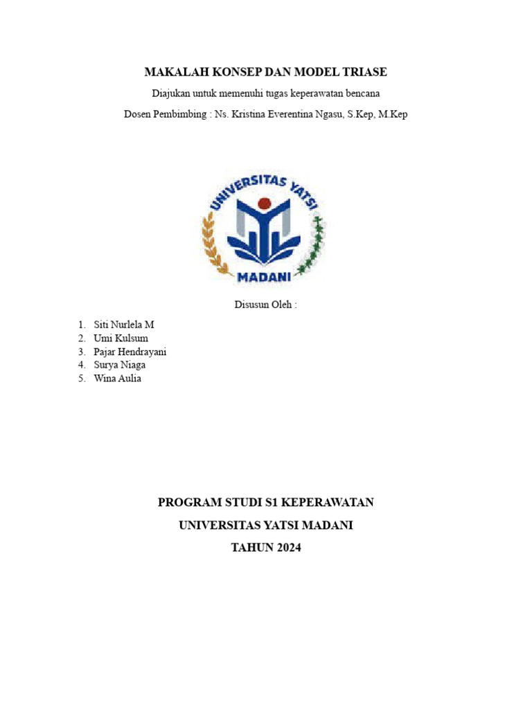 Konsep Dan Model Triase | PDF