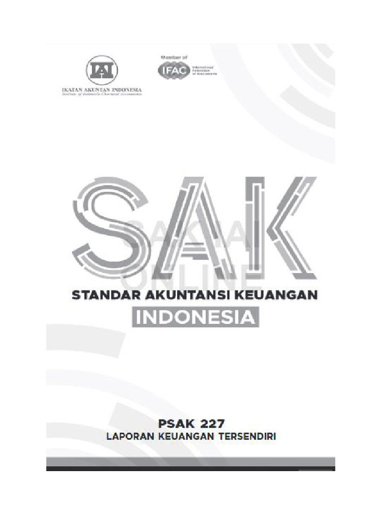 PSAK 227 - Laporan Keuangan Tersendiri | PDF