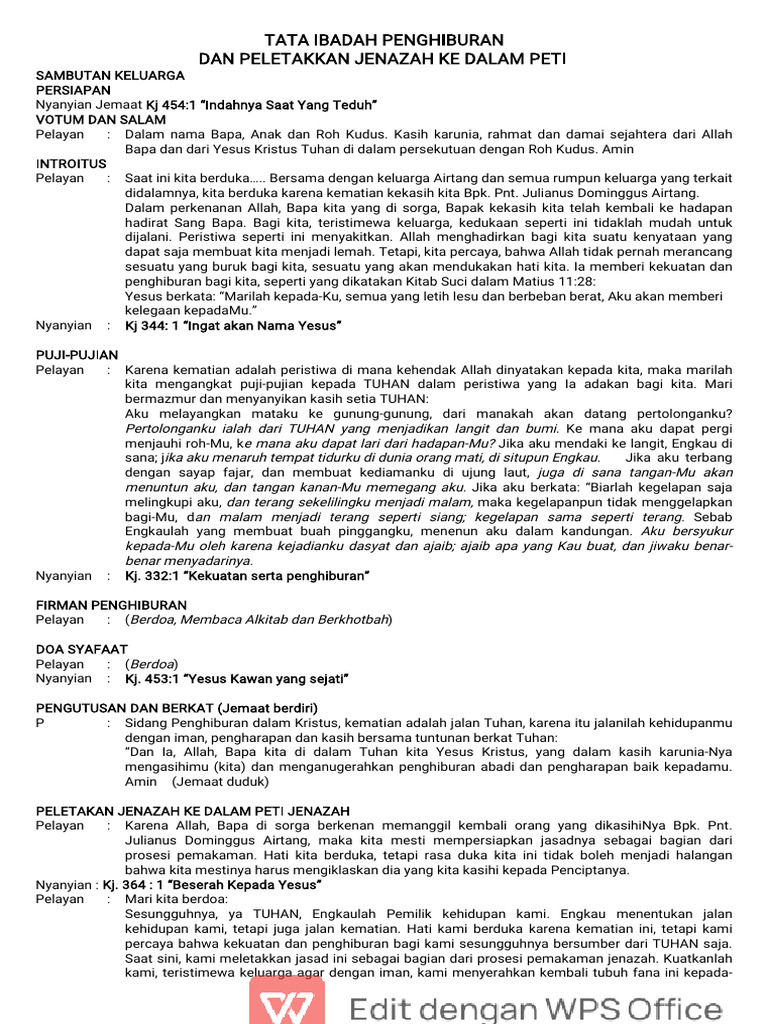 TATA IBADAH PENGHIBURAN | PDF