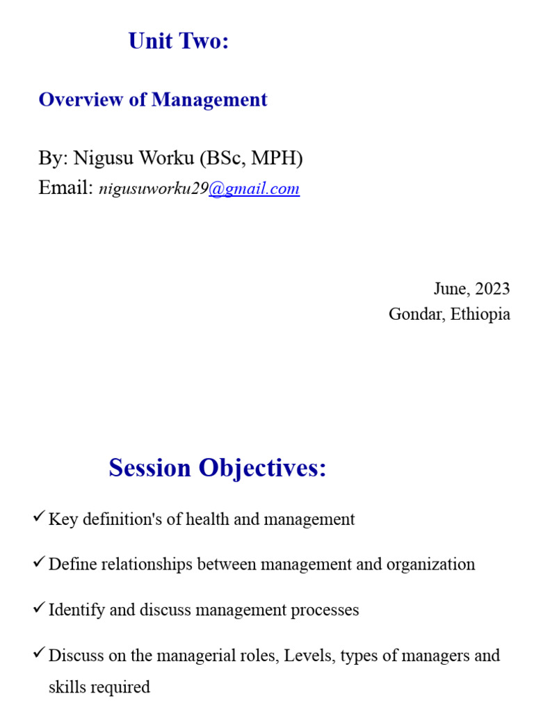 Overview Of Management Download Free Pdf Goal Business