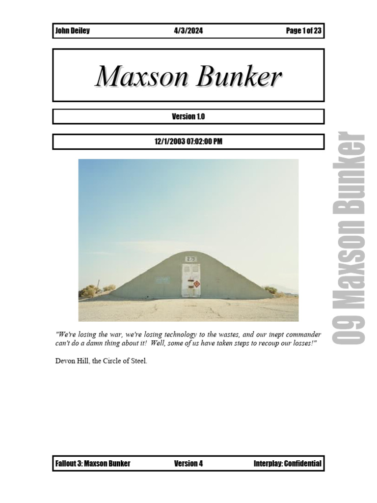 09 Maxson Bunker | PDF