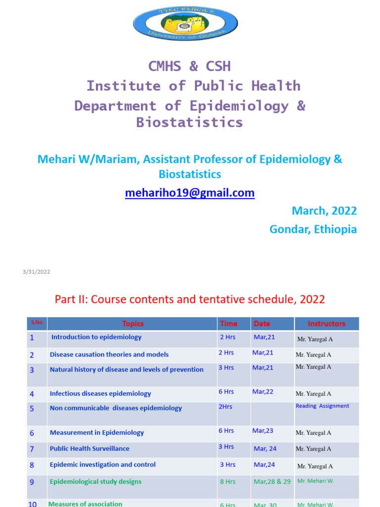 Part-2 Fundamental Epidemiology - 2022 | PDF | Epidemiology | Cohort Study