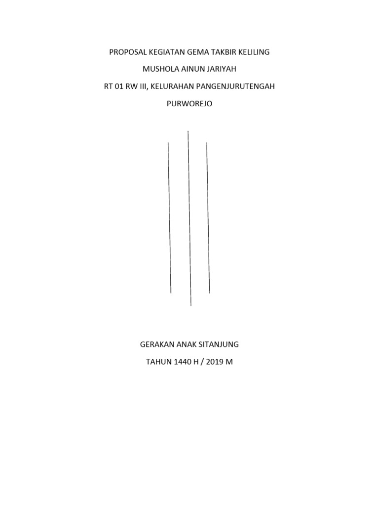 Proposal Kegiatan Gema Takbir Keliling | PDF