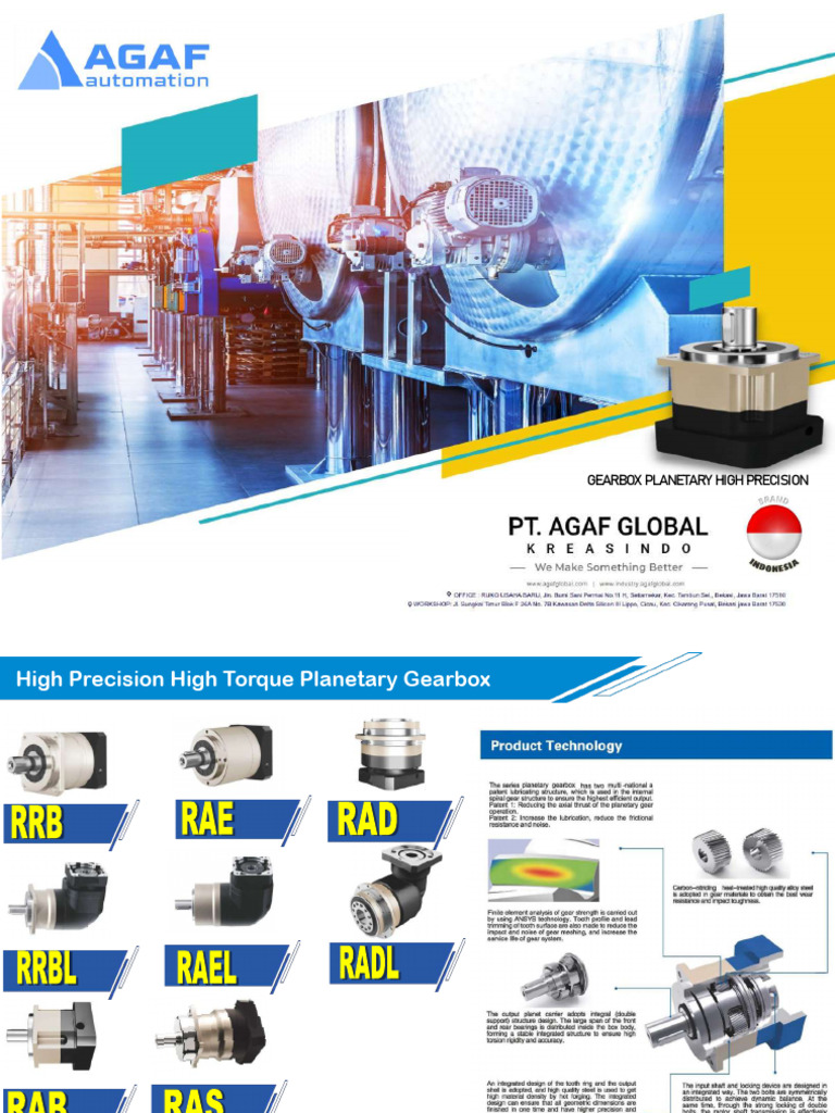 Gearbox Planetary AGAF - C | PDF